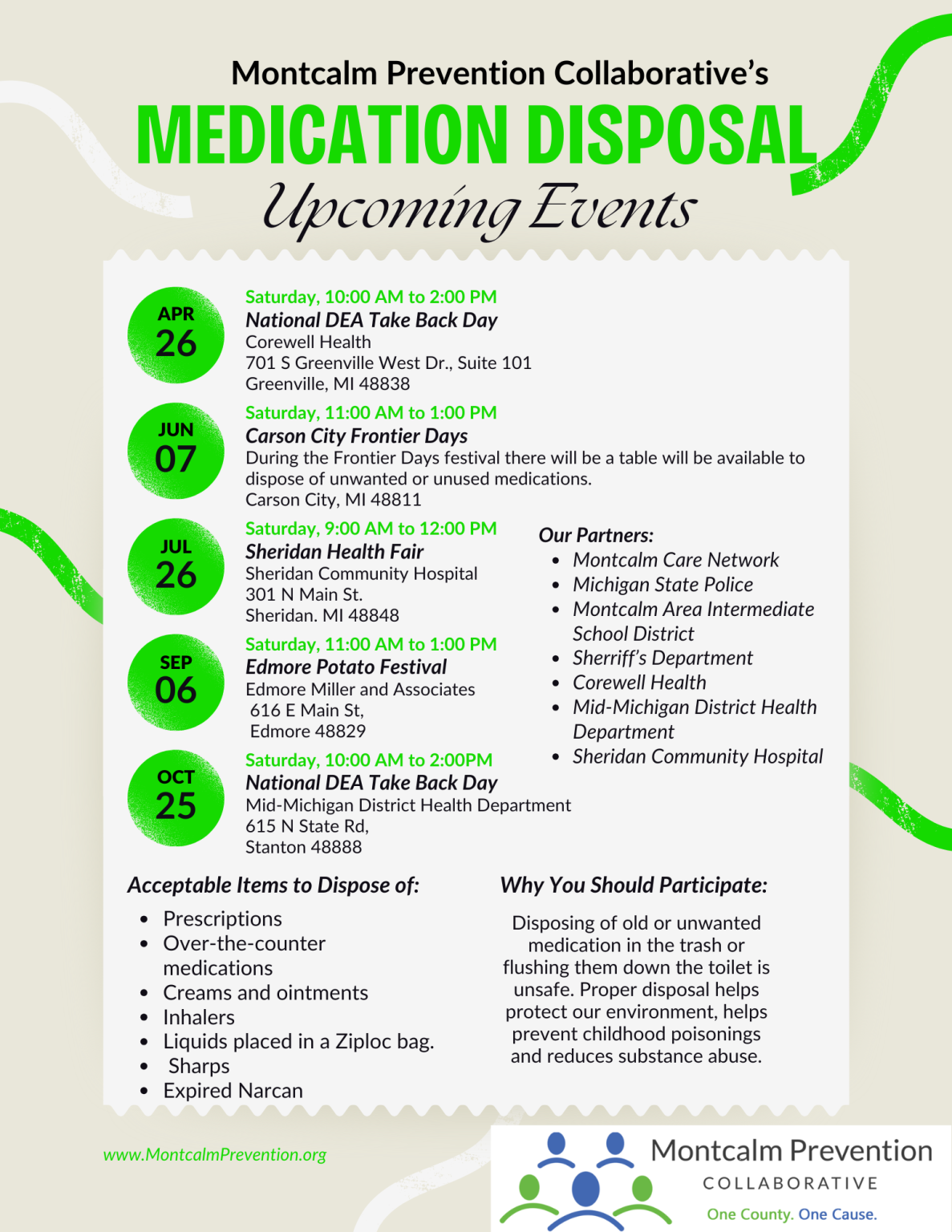 2025 Medication Disposal Locations